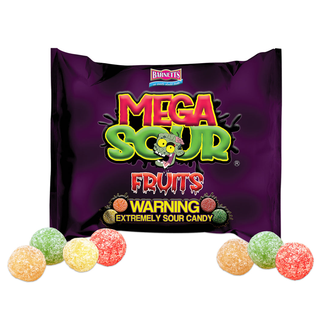 Barnetts Mega Sour Candy Fruits - Trendy Sweet Bags - Traditionally Ha ...
