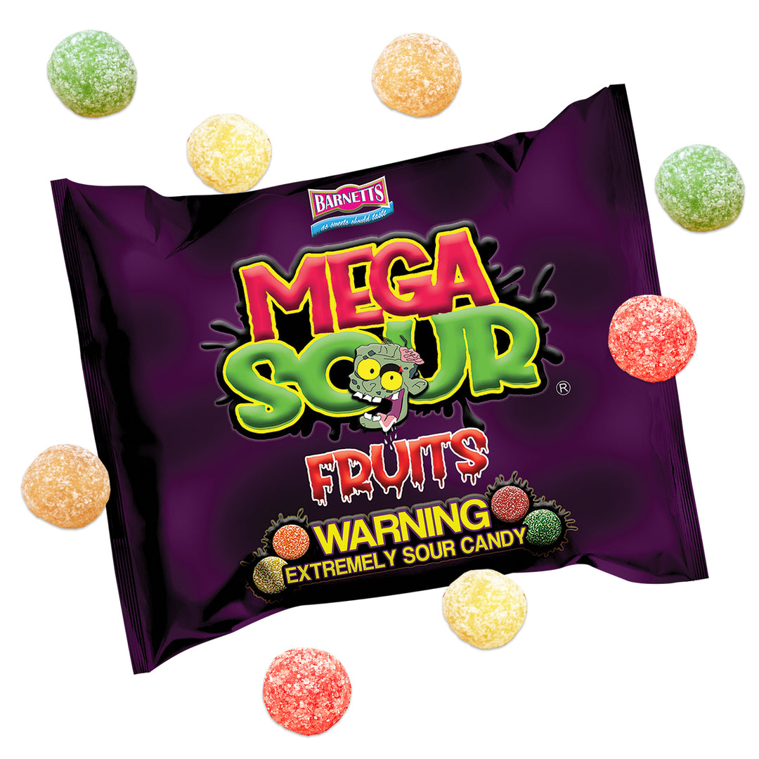 Barnetts Mega Sour Candy Fruits - Trendy Sweet Bags - Traditionally Ha ...
