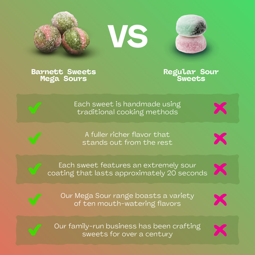 Barnetts Mega Sour Candy Watermelon - Trendy Sweet Bags - Traditionall ...