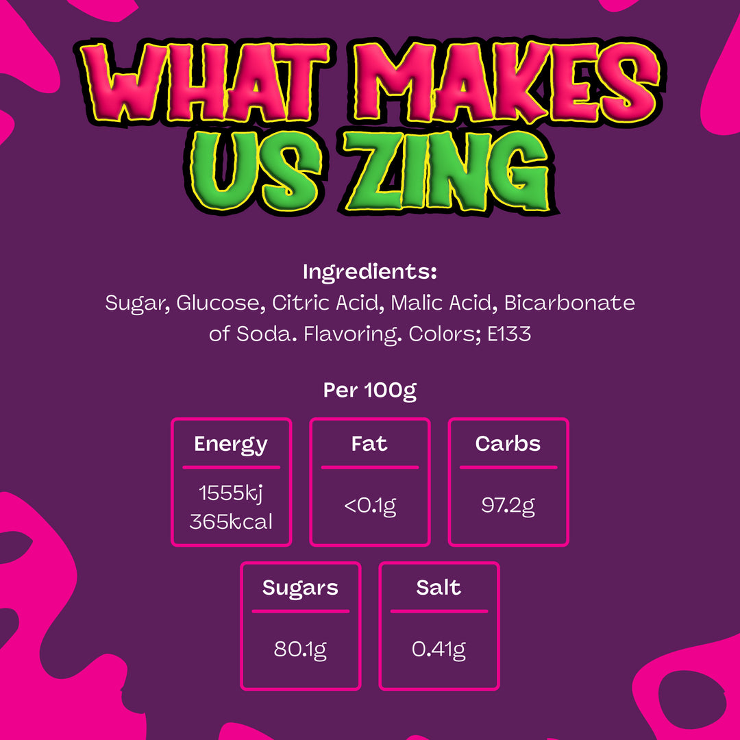 Barnetts Mega Sour Candy Raspberry - Trendy Sweet Bags - Traditionally ...